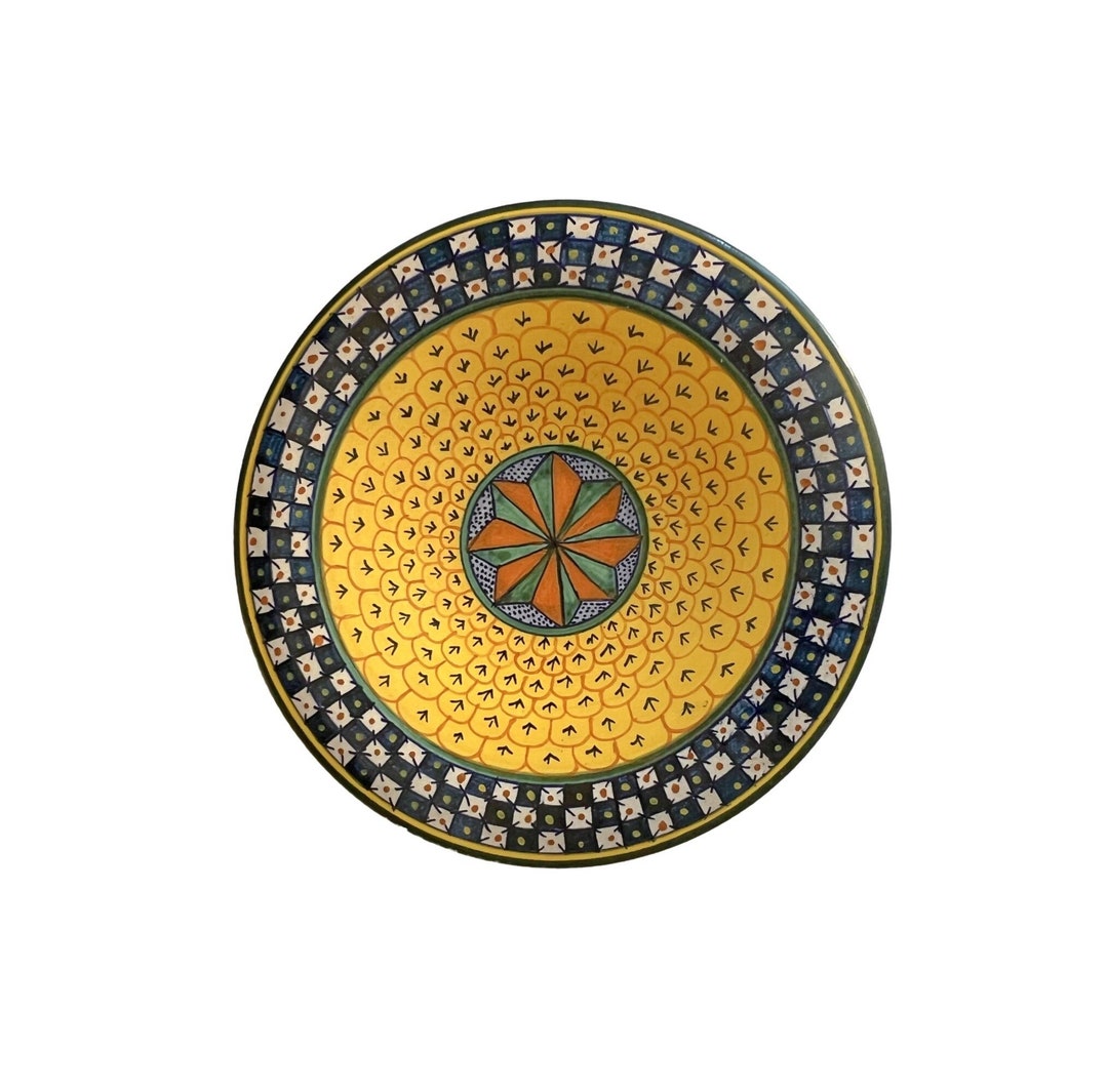 Hand Painted Geribi Daruta Italy Plate, Geribi 8 Inch Patterned Plate ...