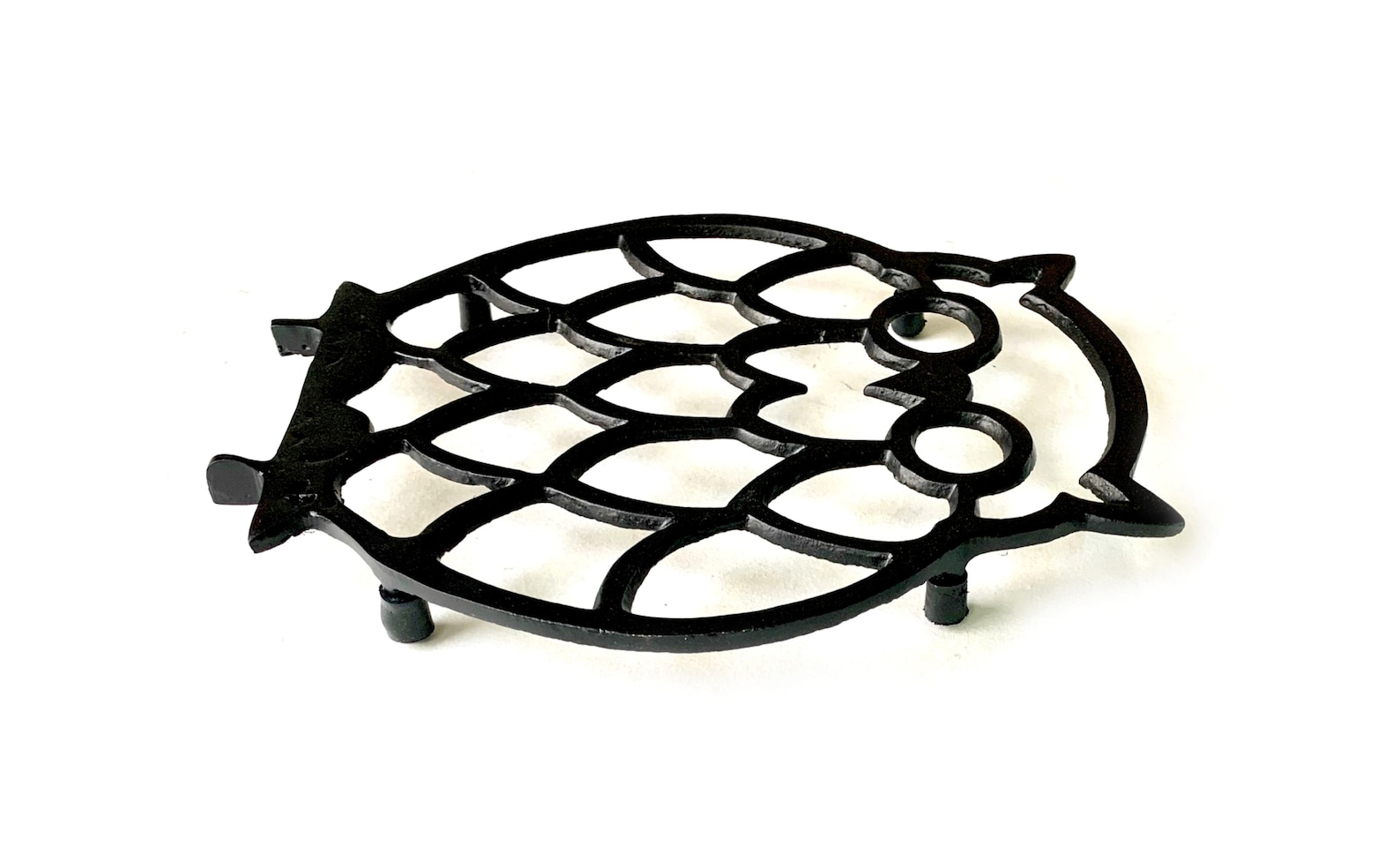 Black Owl Trivet Coated Brass Owl Trivet Owl Shaped Trivet - Etsy