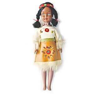 Vintage Native American Girl Doll, Beaded Costume Girl Figurine Doll - Etsy