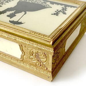 Vintage Lovers Box, Silhouette Lovers Jewelry Box, Lovers Trinket Box ...