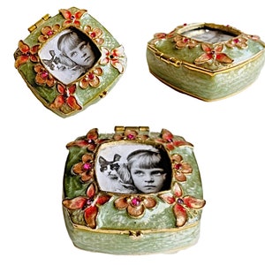 Monet Butterfly Enamel Pill Box, Vtg Rhinestone Picture Frame - Etsy