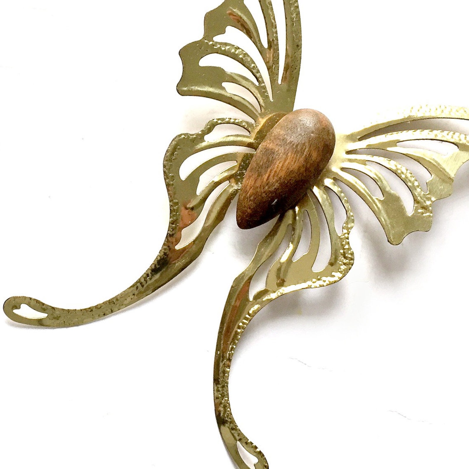 Brass Butterflies Wall Decor Vintage Gold Metal Butterfly - Etsy