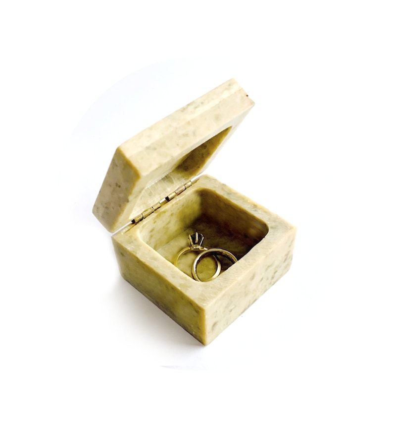 Stone Lily Pad Ring Box Stone Lotus Box Inlay Stone Ring | Etsy