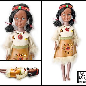 Vintage Native American Girl Doll, Beaded Costume Girl Figurine Doll - Etsy
