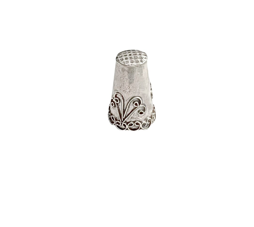 Fancy Silver Thimble, Mexican Silver Thimble, Taxco 925 Sterling Silver ...