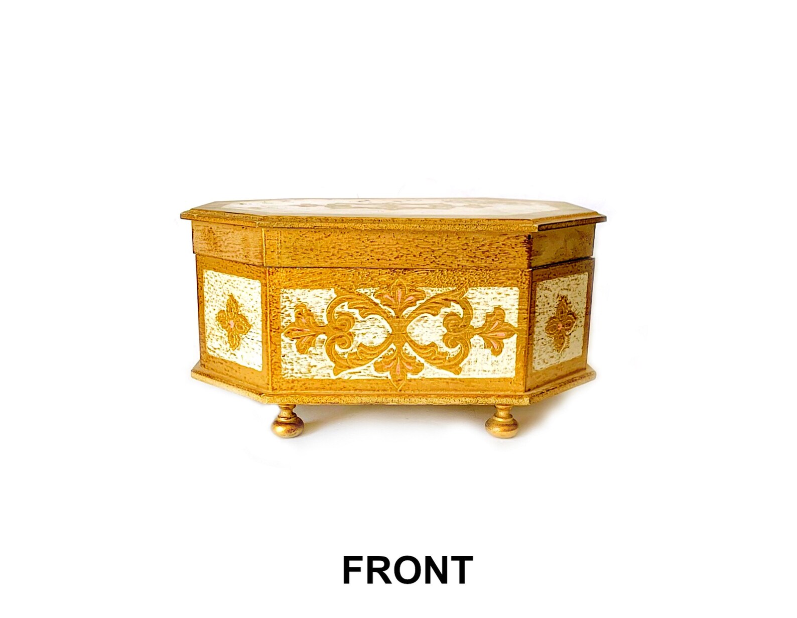 Florentine Style Music Jewelry Box Octagon Shaped Music Box - Etsy