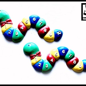 Counting Caterpillar Nursery Wall Decor, Colorful Worm Nusery Decor ...