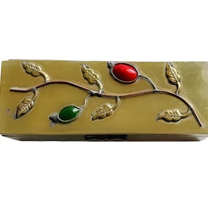 Ornate Brass Desk Set, 3 Piece Brass Desk Set, Brass Ashtray ...