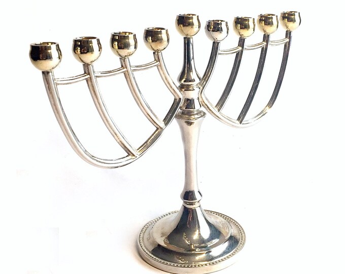 Silverplate Menorah, Silver Godinger Menorah, Silver Hanukiah, Hanukkah ...