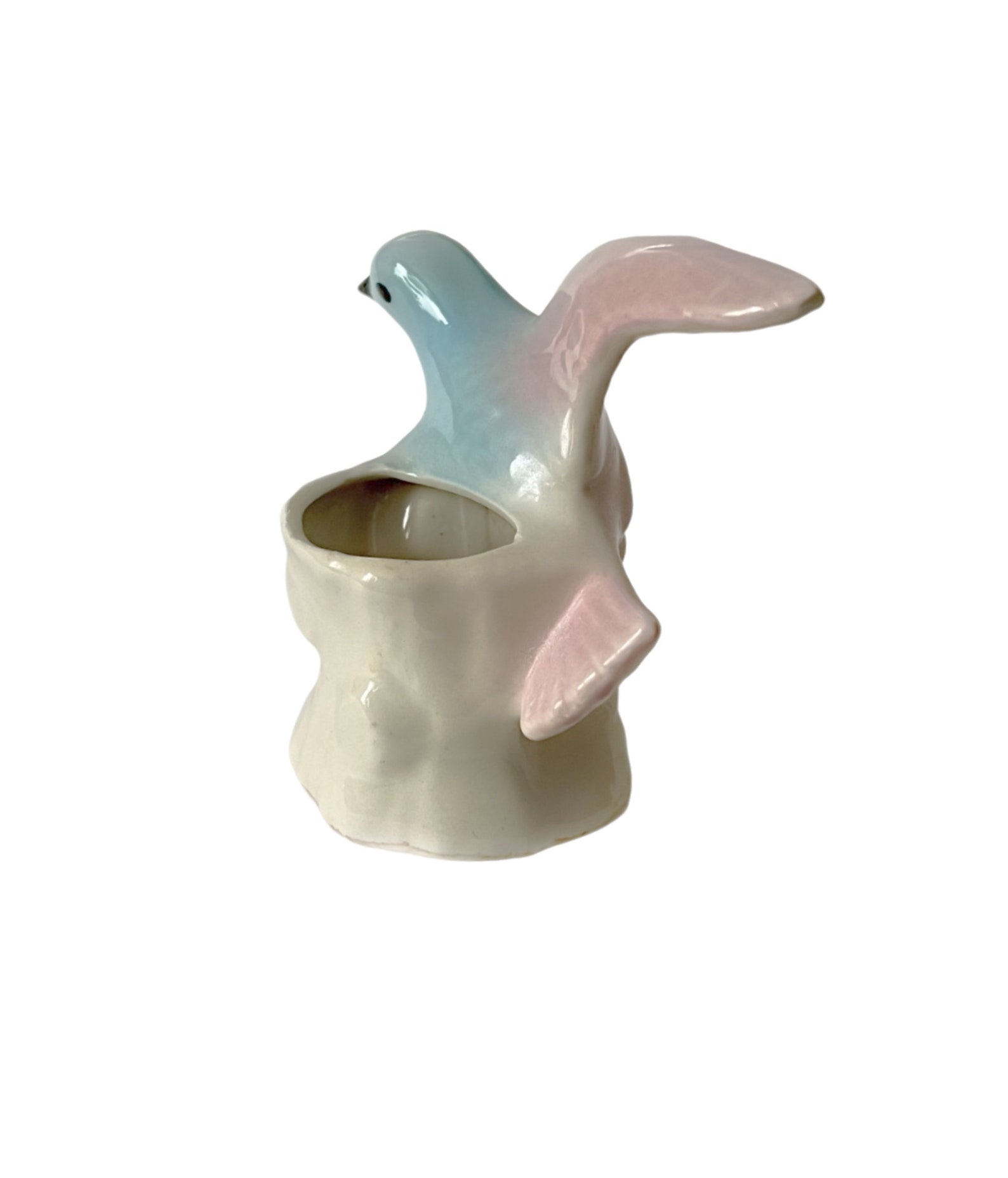 Pastel Bird Planter Ceramic Bluebird Planter Blue Pink Bird - Etsy