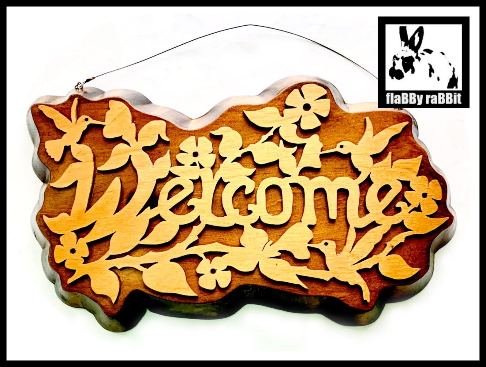 WELCOME Sign, Vintage Wood Handcraft Welcome Sign, Wood Welcome Plaque ...