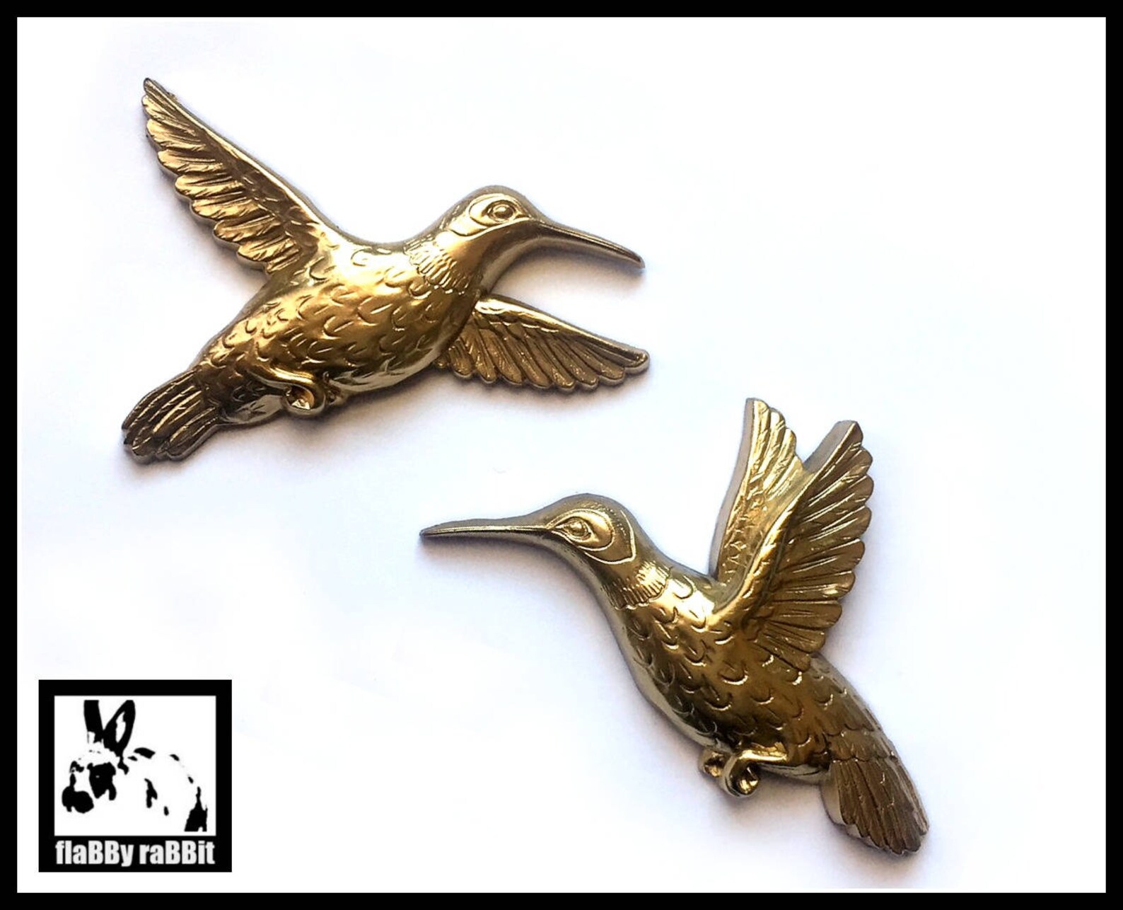 Hummingbird Wall Decor Two Gold Hummingbirds Homco | Etsy