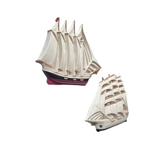 Vintage Tall Ship Wall Decor, Two Pc Burwood Nautical Ship Set, Two ...