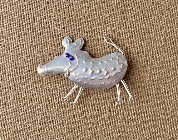 Pressed Metal Boar Pig Pin Aluminum Embossed Wart Hog Pin | Etsy