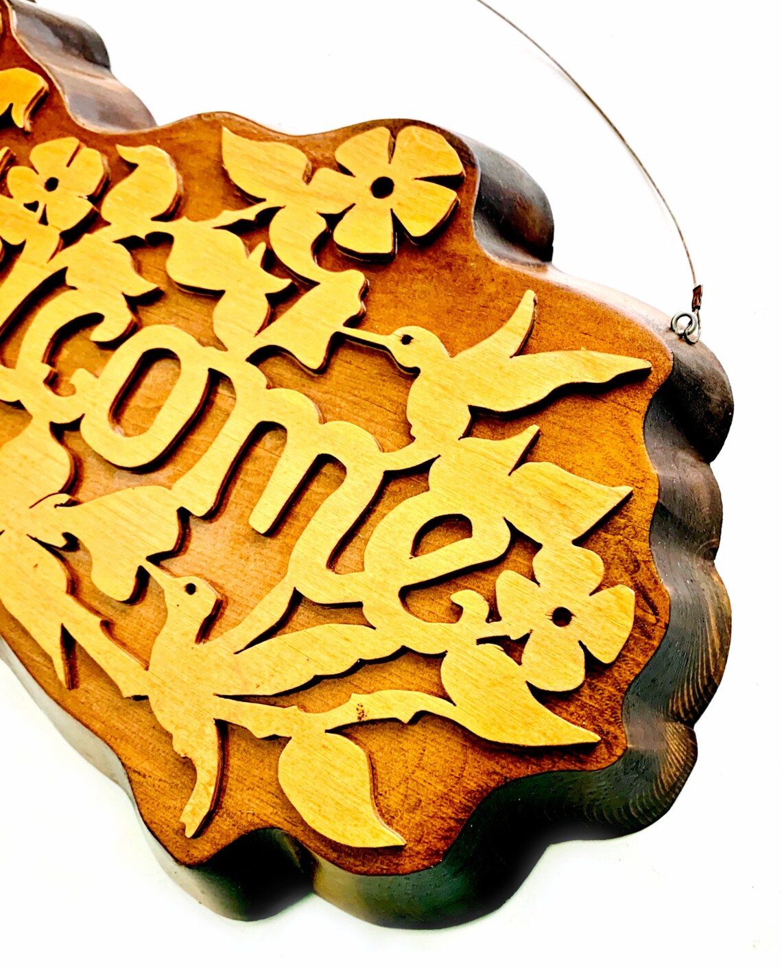 WELCOME Sign Vintage Wood Handcraft Welcome Sign Wood | Etsy