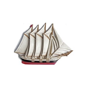 Vintage Tall Ship Wall Decor, Two Pc Burwood Nautical Ship Set, Two ...