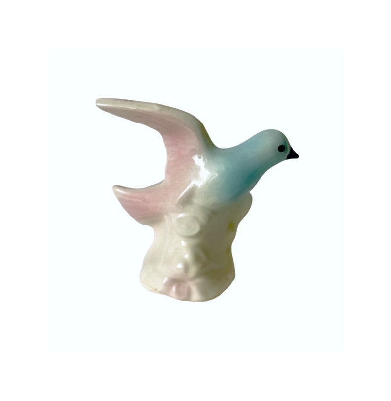 Pastel Bird Planter Ceramic Bluebird Planter Blue Pink Bird - Etsy