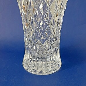 Diamond Cut Crystal Vase, 8.25 Inch Crystal Vase, Flared Diamond ...