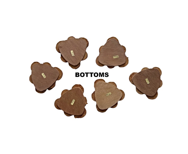 7 Pc Wooden Coaster Set Wooden Log Coasters With Pewter - Etsy