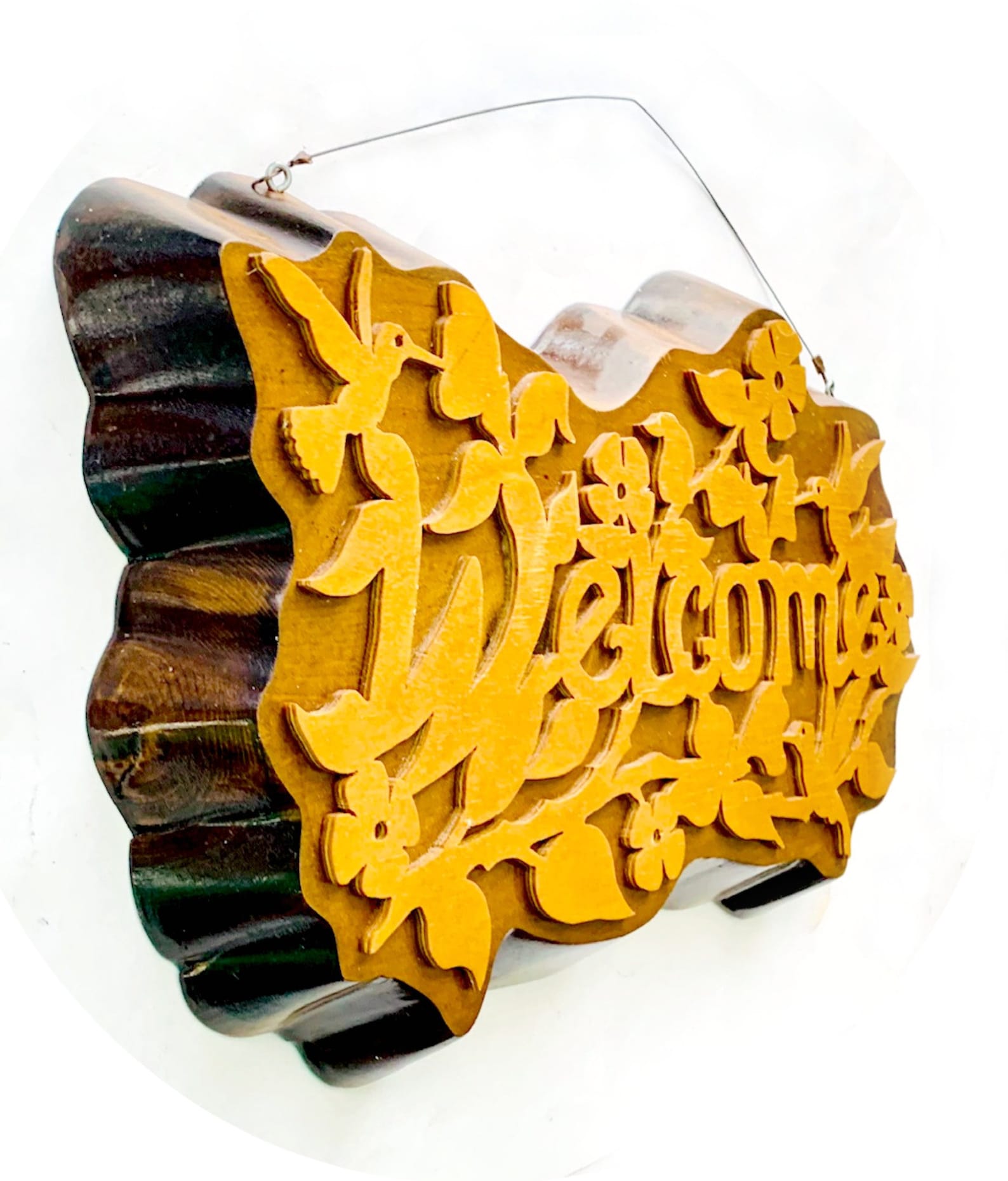 WELCOME Sign Vintage Wood Handcraft Welcome Sign Wood | Etsy