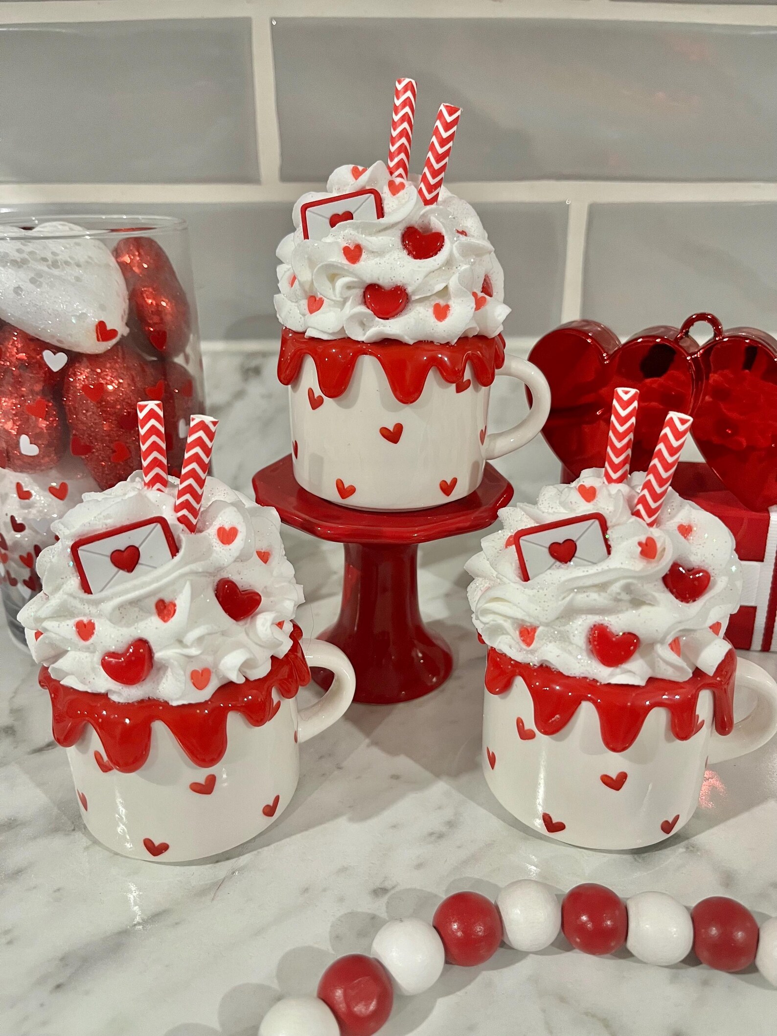 Valentine’s Day Faux Hot Cocoa Mug, Fake Hot Chocolate, Valentine’s ...