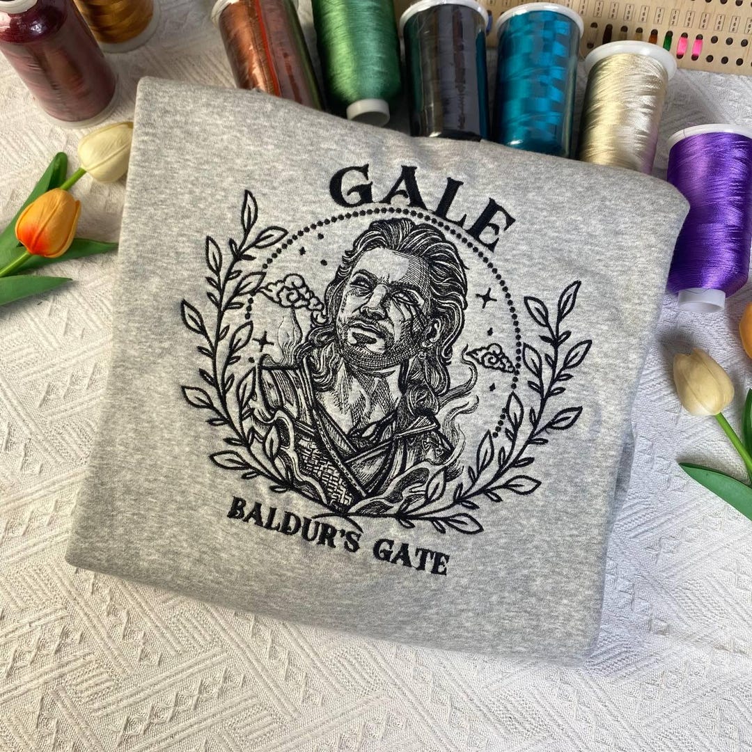 Gale Embroidered Sweatshirt, Baldur’s Gate 3 Wizard Merch, Dnd Gamer ...