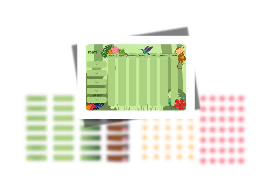 Jungle-themed Point-collecting Table - Etsy