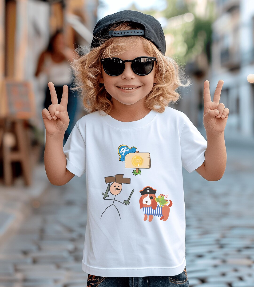 Pirate Shirt for Kids | Dog Pirate Shirt | Pirate Stick Figure ...
