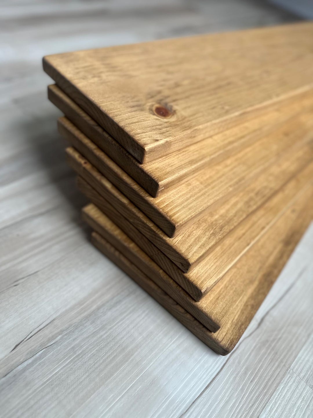 Custom Wood Desktop Board - Solid Pine Slab, Multiple Widths - Etsy
