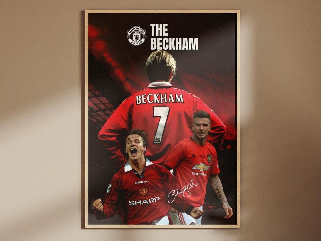 David Beckham Manchester United Poster Beckham Poster Football Poster ...