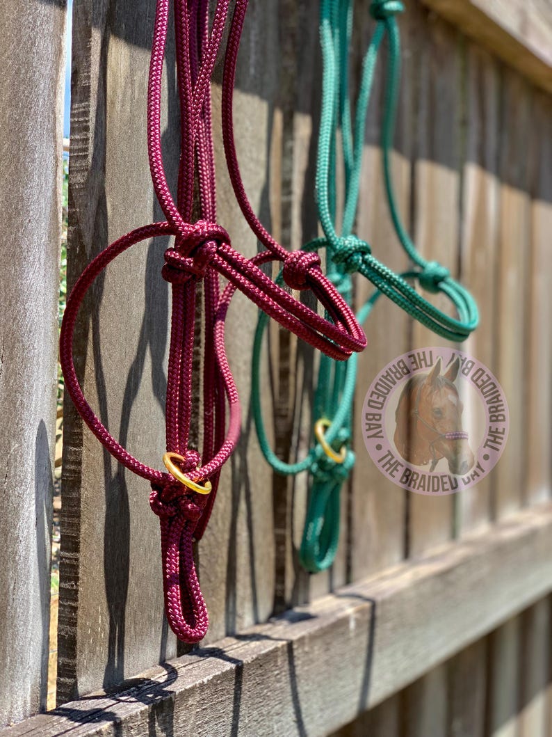 6mm Dark Green Cob/full Size Hybrid Horse Rope Halter - Etsy Australia