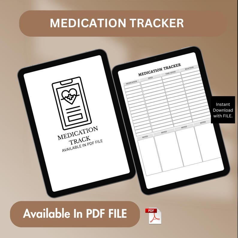 Daily Medication Tracker Printable | Medicine Schedule Planner | Health ...