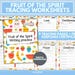Fruit of the Spirit Tracing Worksheets: Christian Handwriting Practice ...
