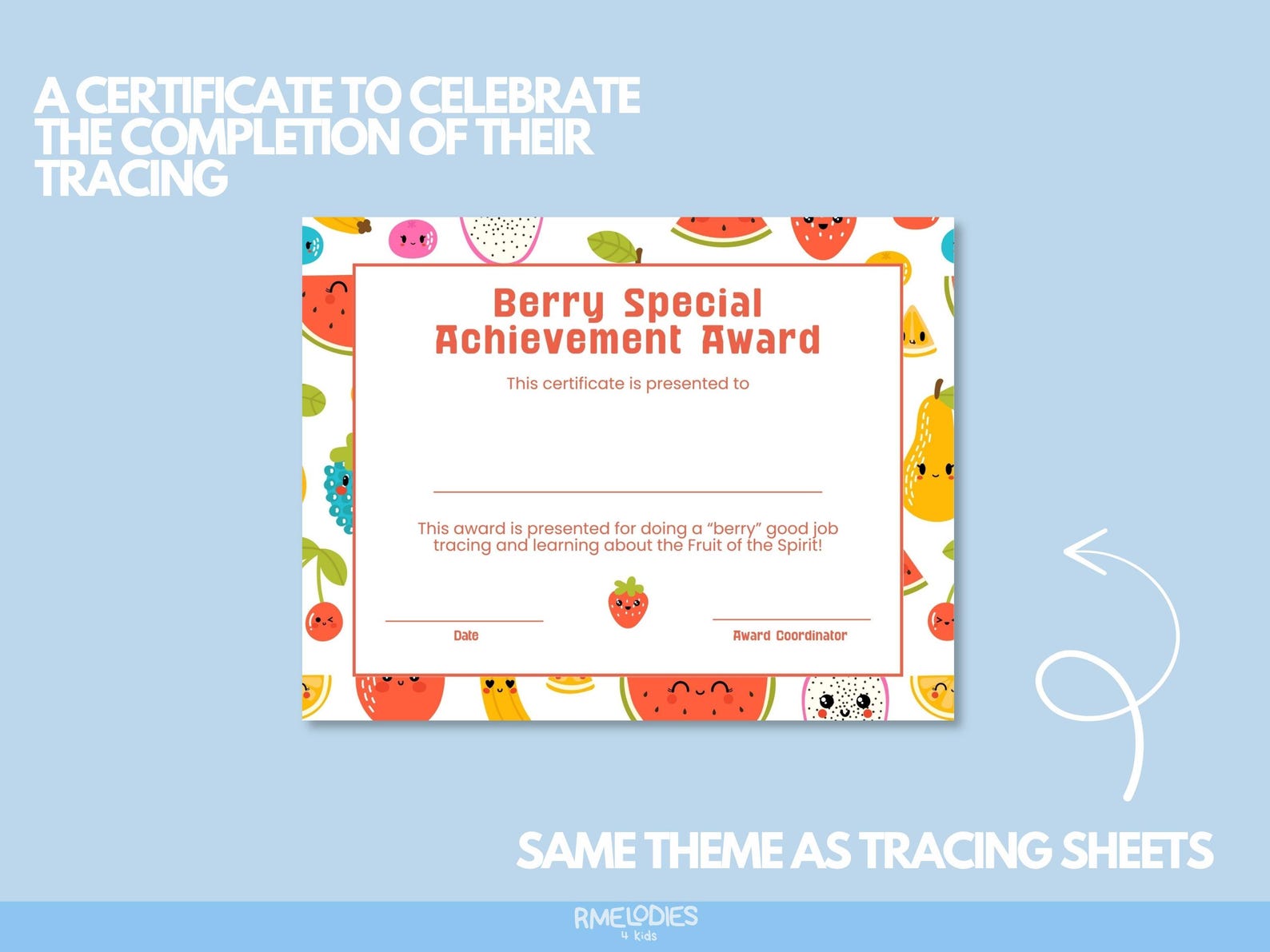 Fruit of the Spirit Tracing Worksheets: Christian Handwriting Practice ...