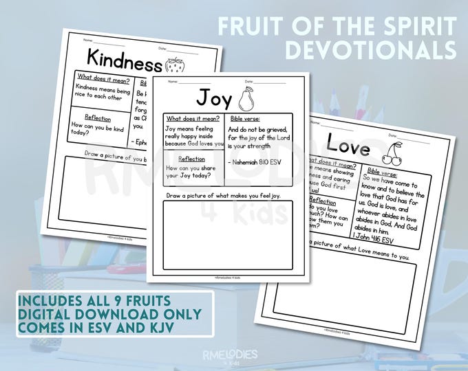 Fruit of the Spirit Devotional for Kids: Bible Study, Reflection ...