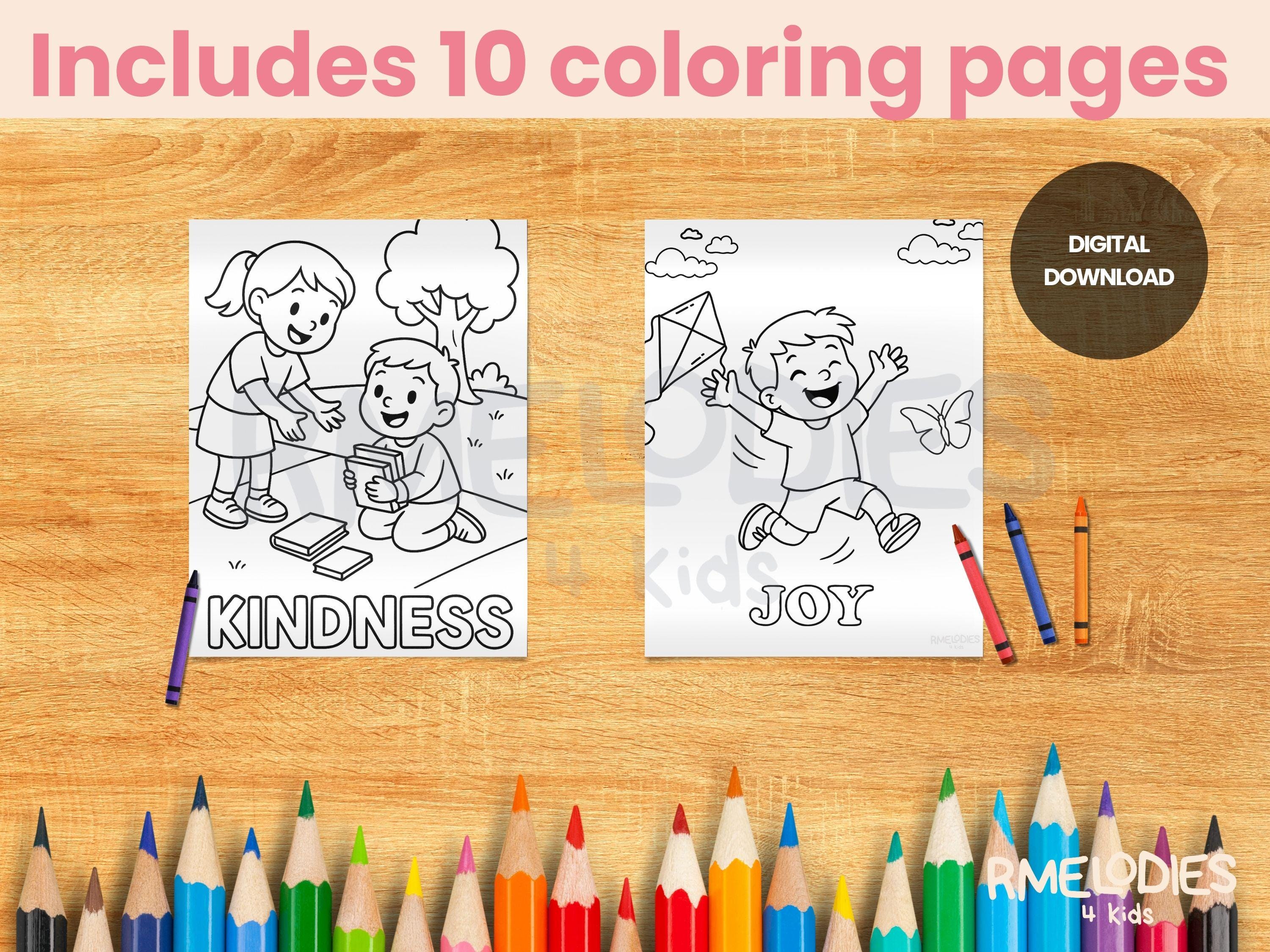 Fruit of the Spirit Coloring Pages: Christian Bible Activity (PDF) - Etsy
