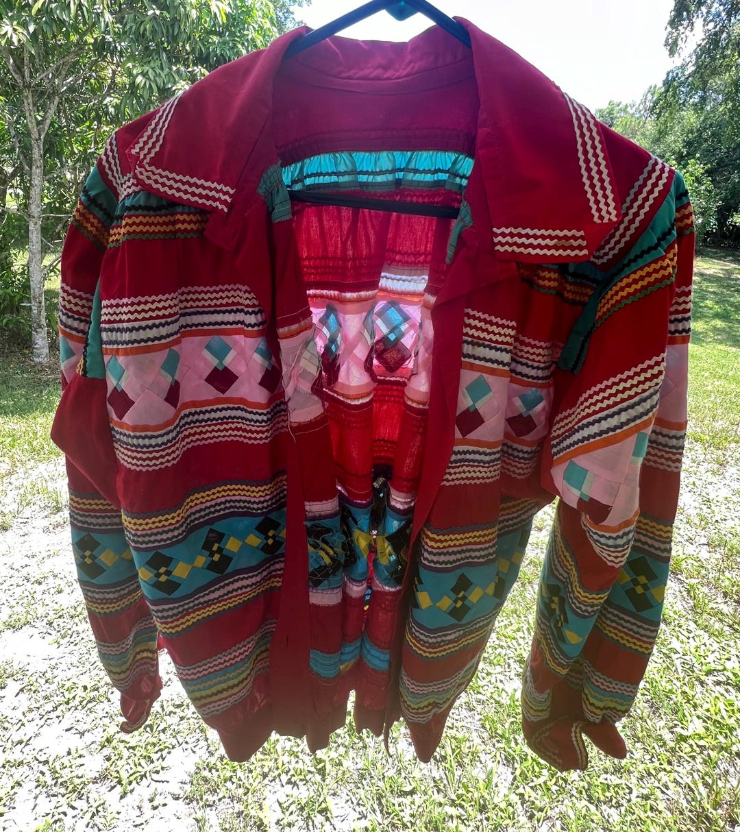 Vintage Seminole Patchwork Jacket: Handmade Native American Style - Etsy