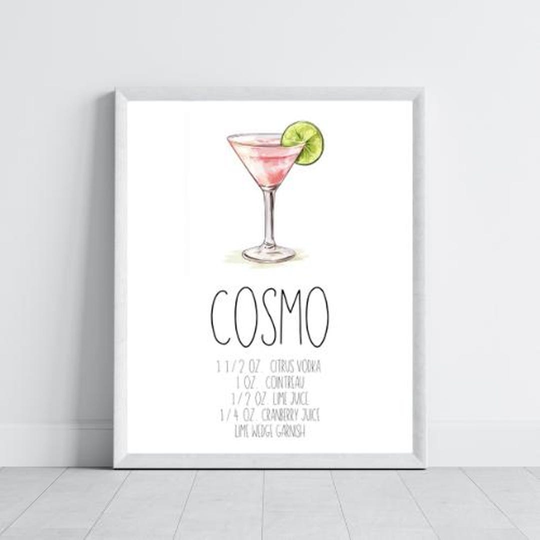 Cosmo Cocktail Poster - Digital Print - Etsy