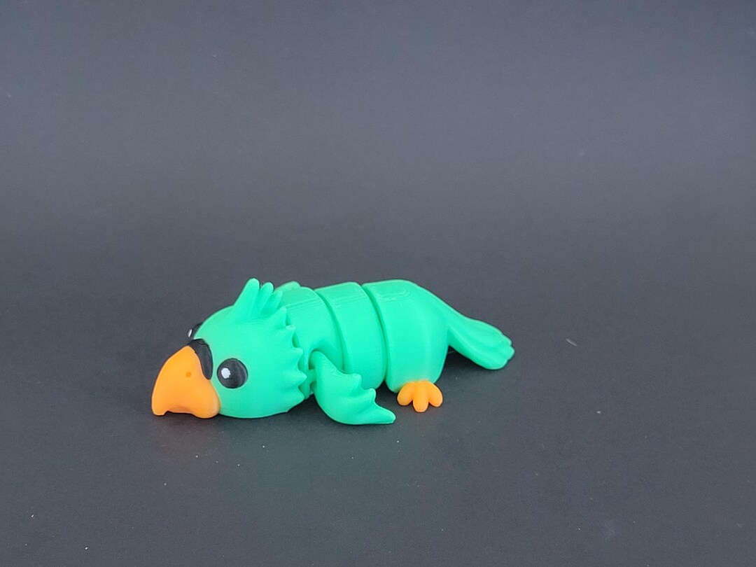 Cute Parrot Articulated 3D Print Keychain or Magnet - Etsy