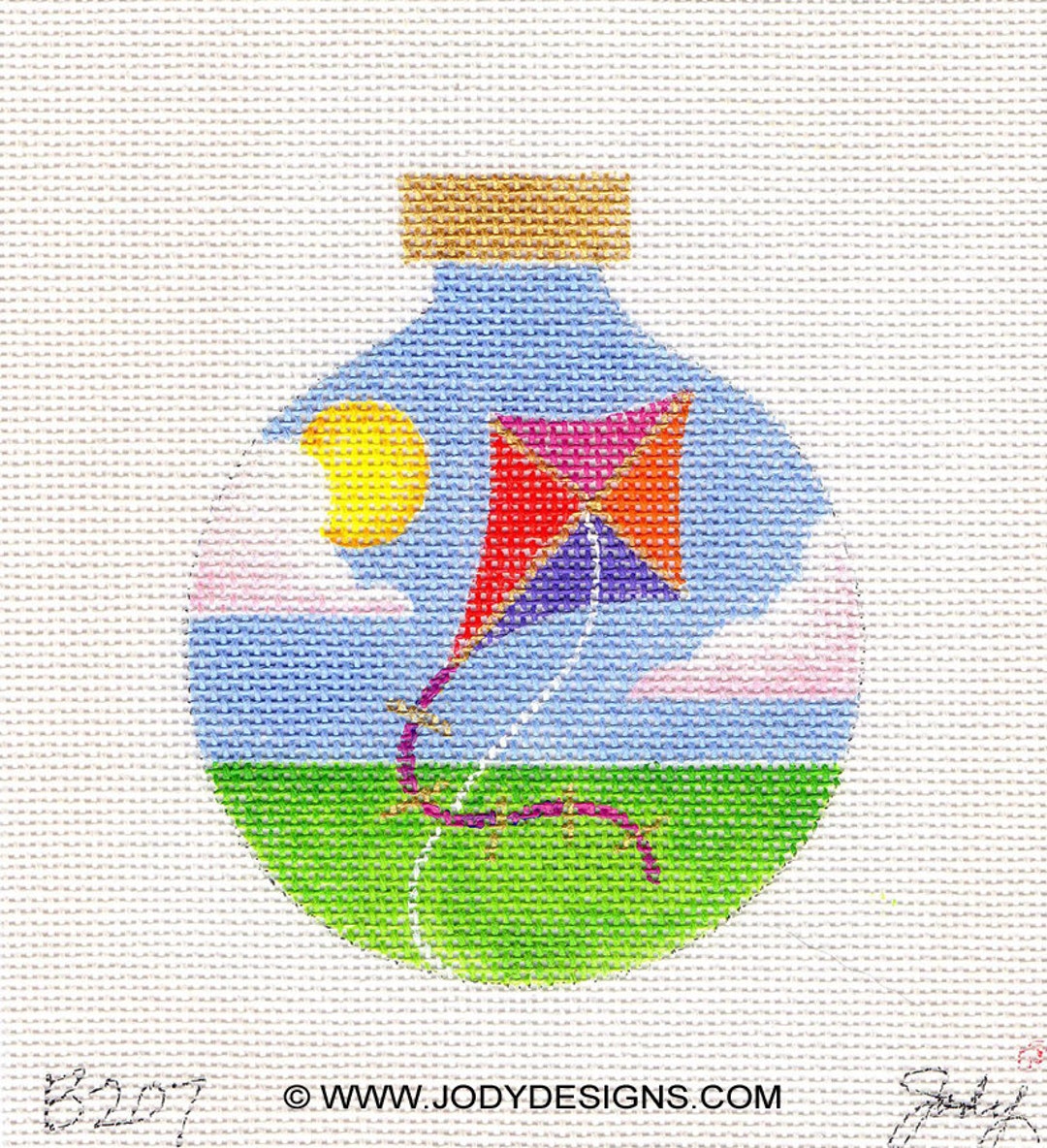 Kite Needlepoint Ornament B207 - Jody Designs - Etsy