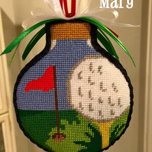 Golf Hand Painted Needlepoint Ornament Canvas Jody Designs B72 - Etsy
