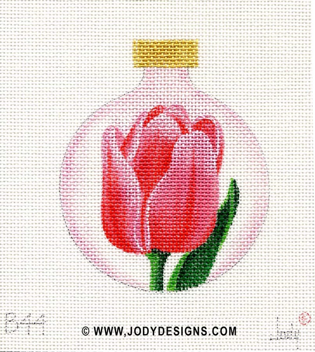 Pink Tulip Needlepoint Ornament - Jody Designs B44 - Etsy