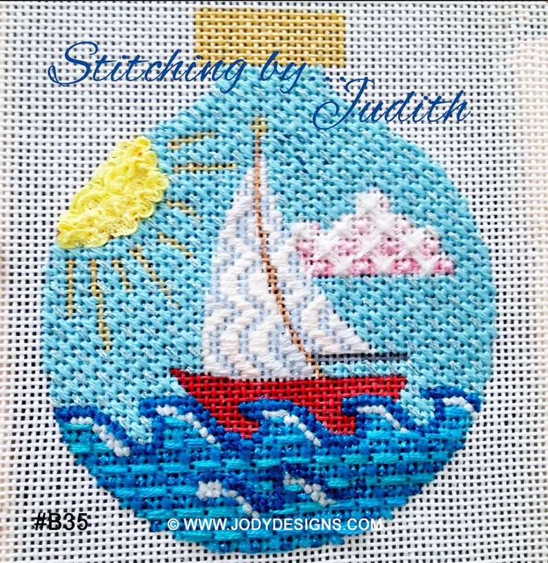 Sailboat Needlepoint Ornament - Jody Designs B35 - Etsy