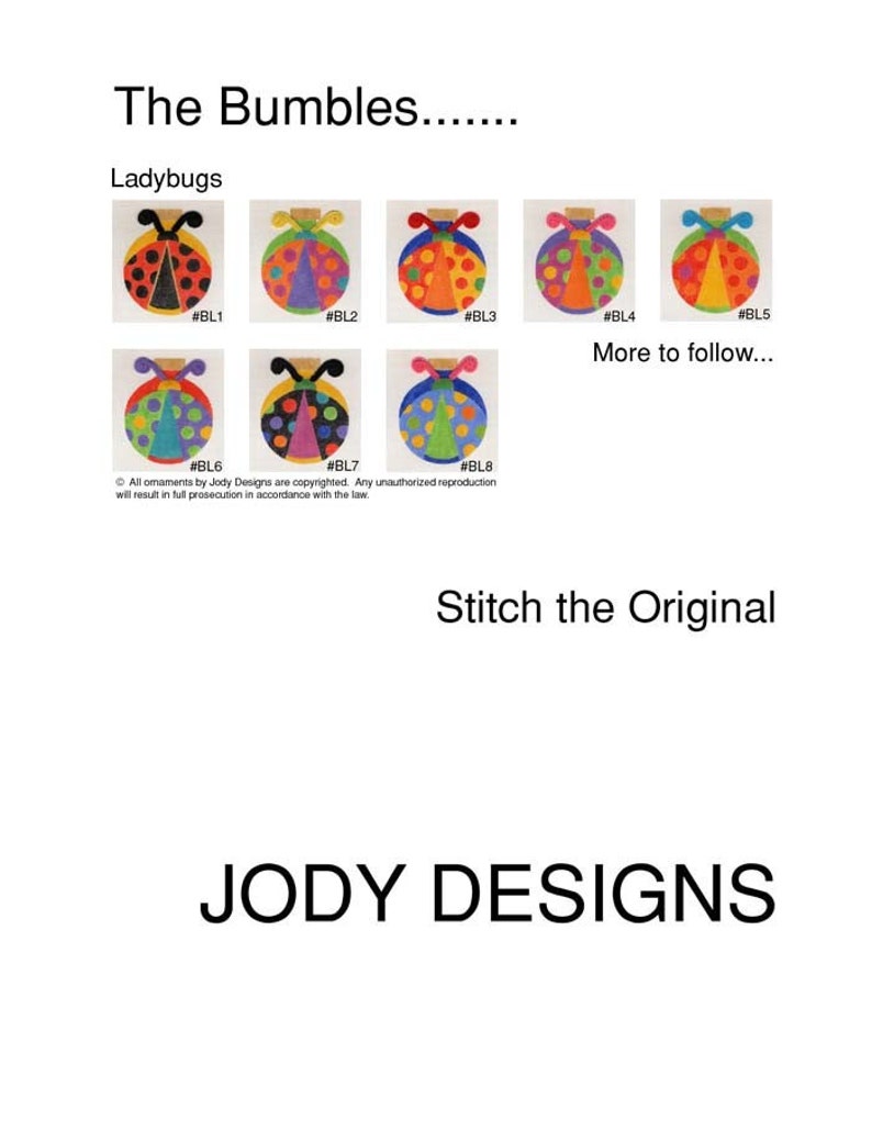 Ladybug With Yellow Dots Needlepoint Ornament - Jody Designs BL8 - Etsy