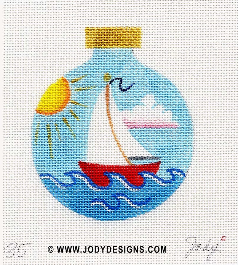 Sailboat Needlepoint Ornament - Jody Designs B35 - Etsy