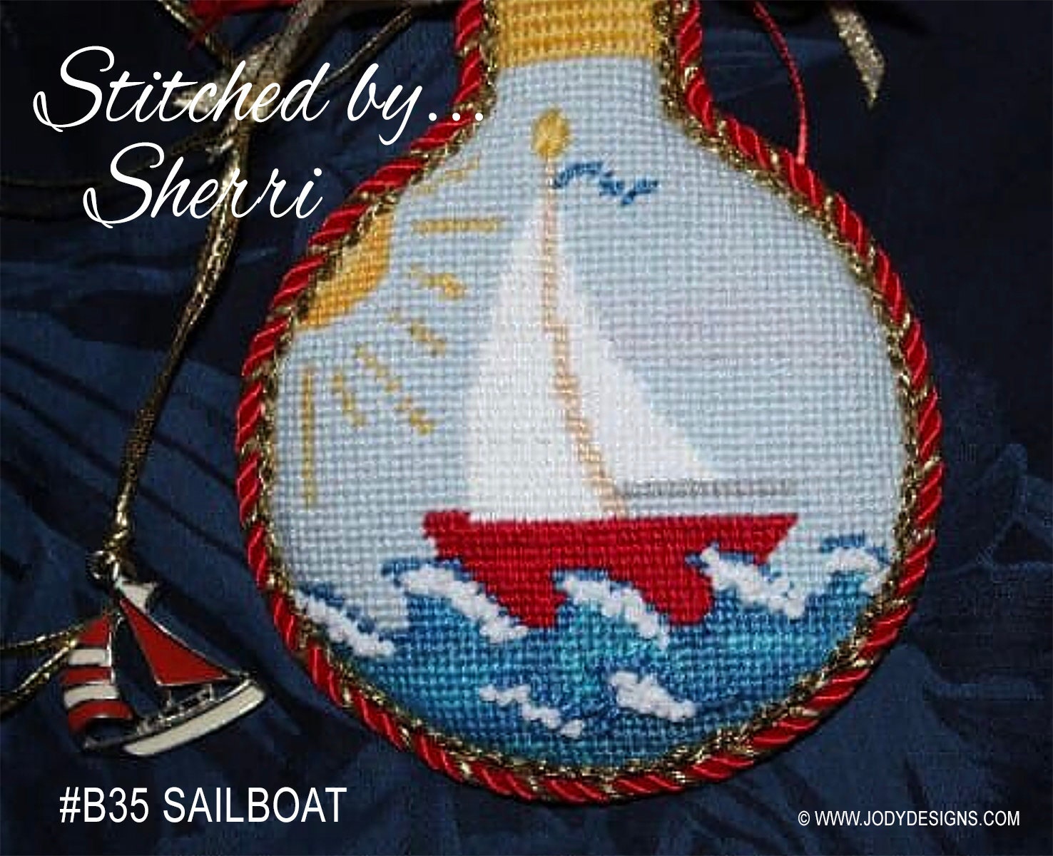 Sailboat Needlepoint Ornament - Jody Designs B35 - Etsy