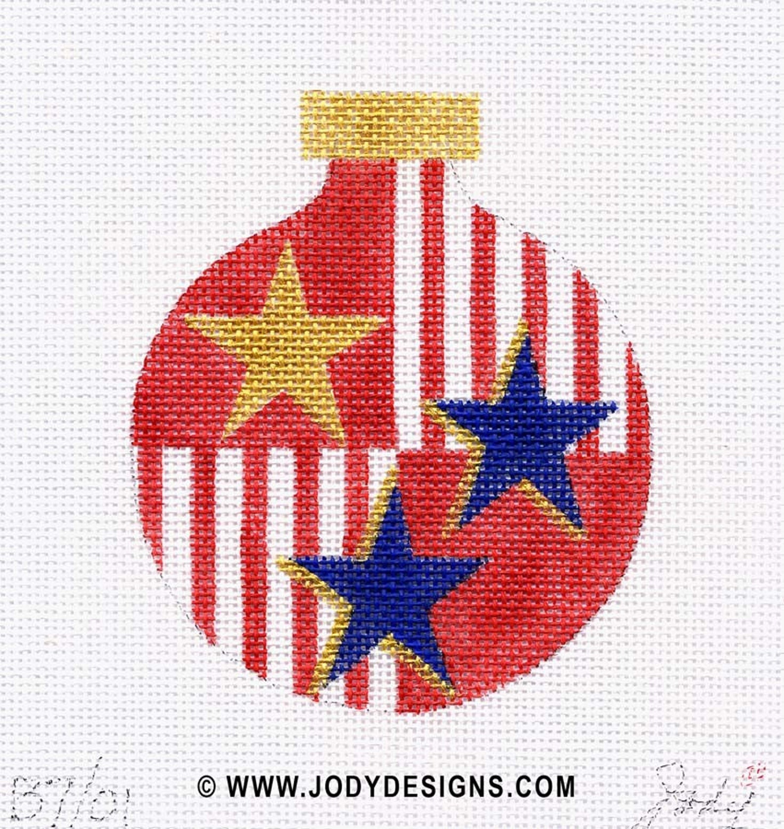Stars and Stripes Needlepoint Ornament Jody Designs B7/01 - Etsy