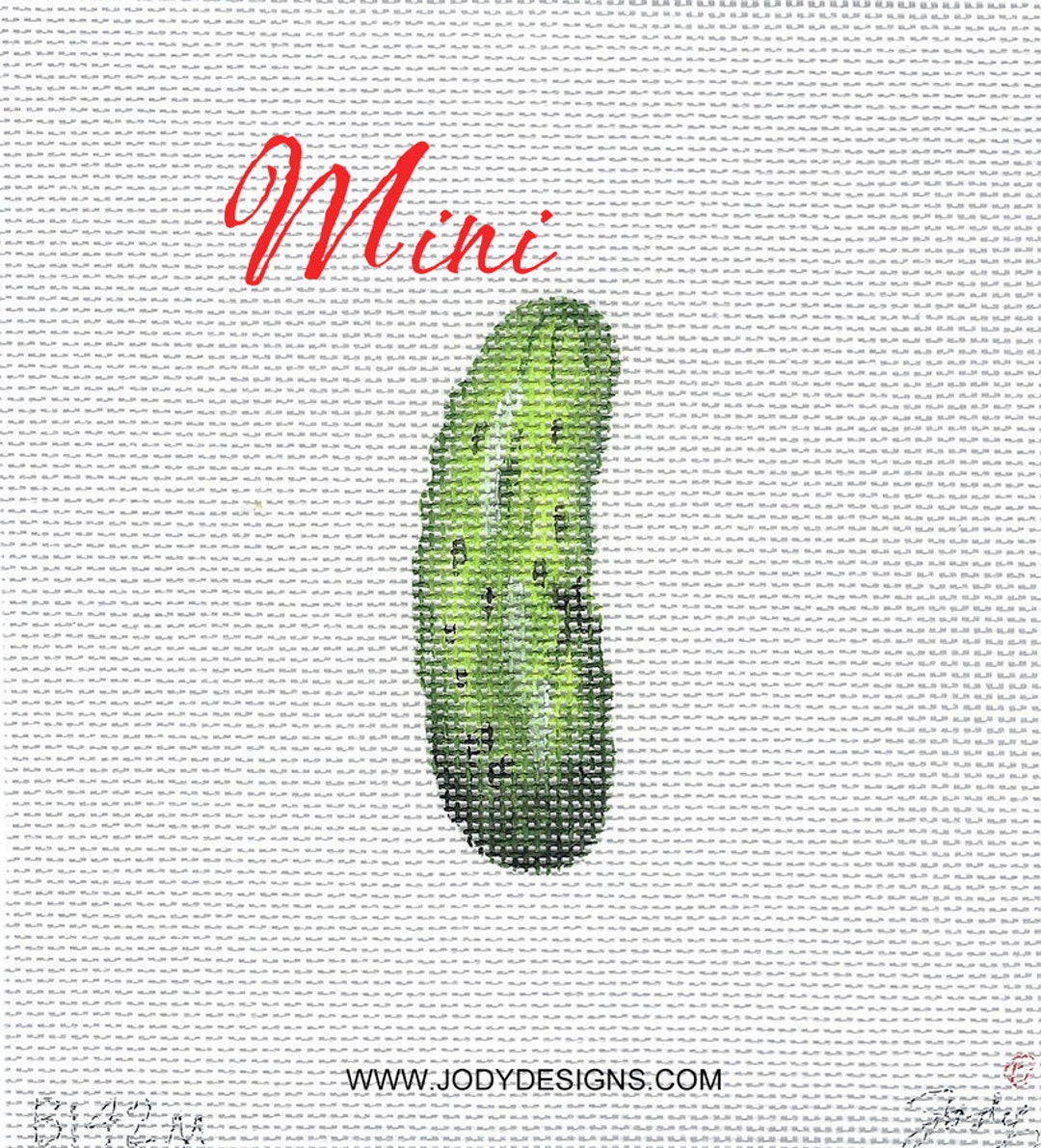 Christmas Mini Pickle Needlepoint Ornament - Jody Designs - Etsy