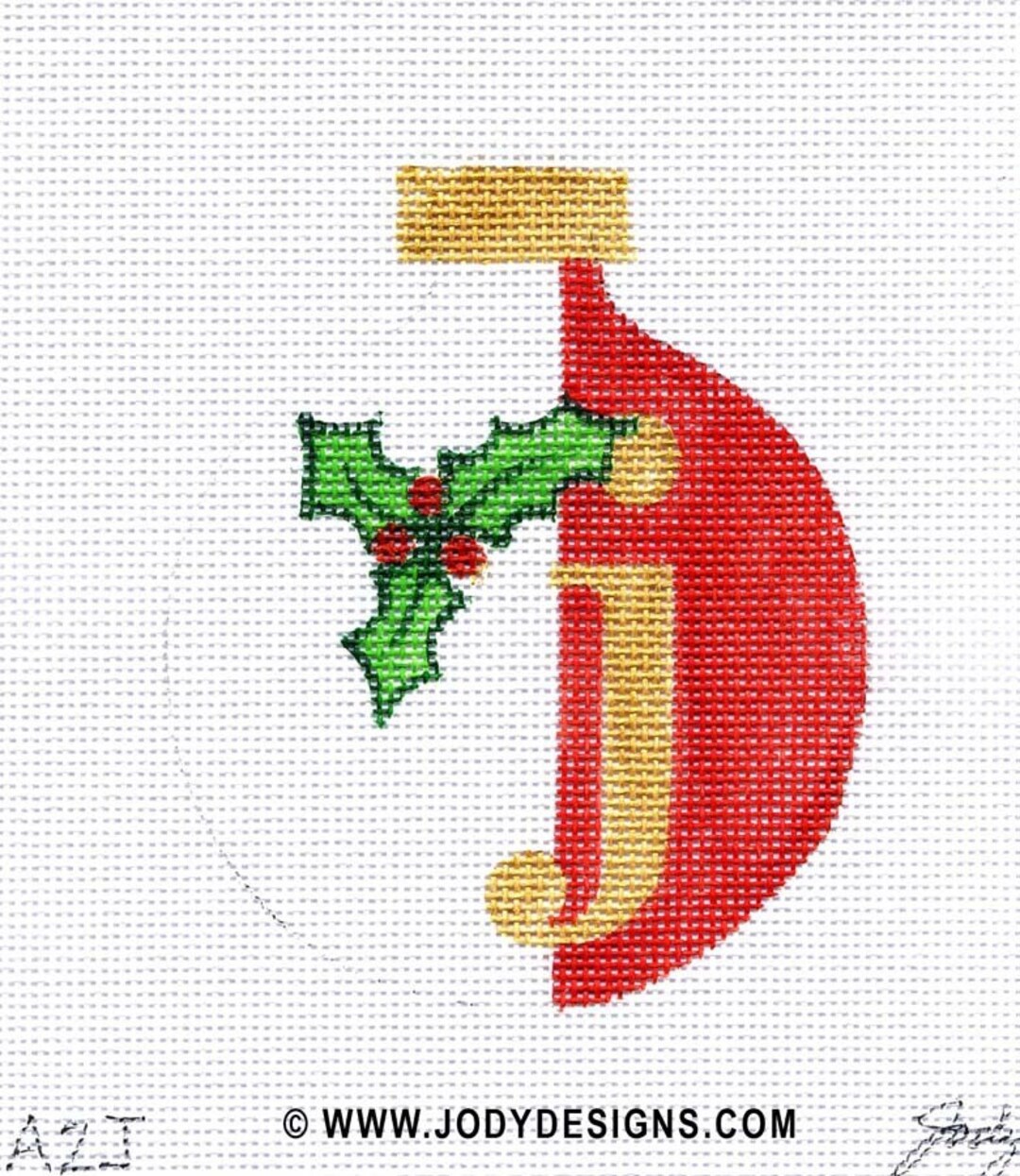 Christmas Alphabet Letter Needlepoint Ornament - Jody Designs All ...
