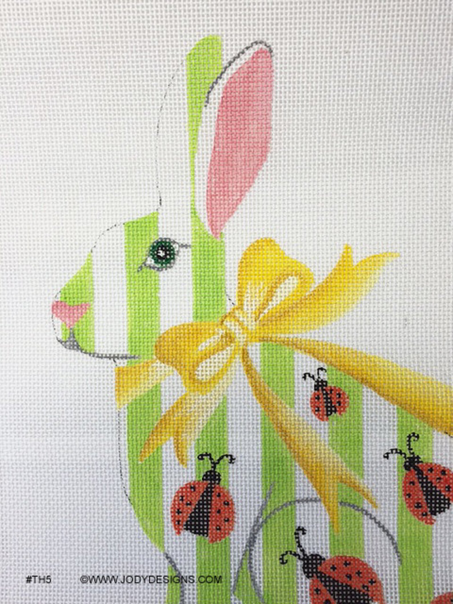 Tall Hare Rabbit Ladybug Needlepoint can Be Painted in YOUR - Etsy